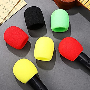 Abaodam Sponge Filter Dj Headphones 64 Pack Foam Microphone Windscreen Microphone Sponge Mini Foam Cover Shield Protection for Variety of Headset Microphone Sponge Filter Dj Headphones