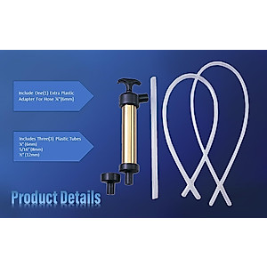 Pactrade Marine Engine Manual Oil Change Extractor Solid Brass Easy to Use Hand Pump Self-Priming Action - 9 Inches Long Perfect for Boats, Off-Road Vehicle, RVs, Auto
