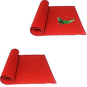 BNOSDM 2 Pieces Reptile Carpet Bearded Dragon Terrarium Substrate Mat Reptile Cage Mat Bedding Supplies for Leopard Gecko Lizard Iguana Snake Tortoise