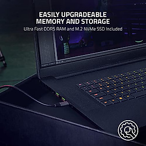 Razer Blade 17 Gaming Laptop: NVIDIA GeForce RTX 3060-12th Gen Intel 14-Core i7 CPU - 17.3" QHD 165Hz - 16GB DDR5 RAM - 1TB PCIe SSD - Windows 11 - Chroma RGB - Thunderbolt 4 - SD Card Reader
