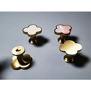 Solid Brass Decorative Wall Hooks, Coat Backpack Purse Screw-in Wall Hangers, Wall Mounted Fancy Hooks (Blossom Pink 4 Pack)