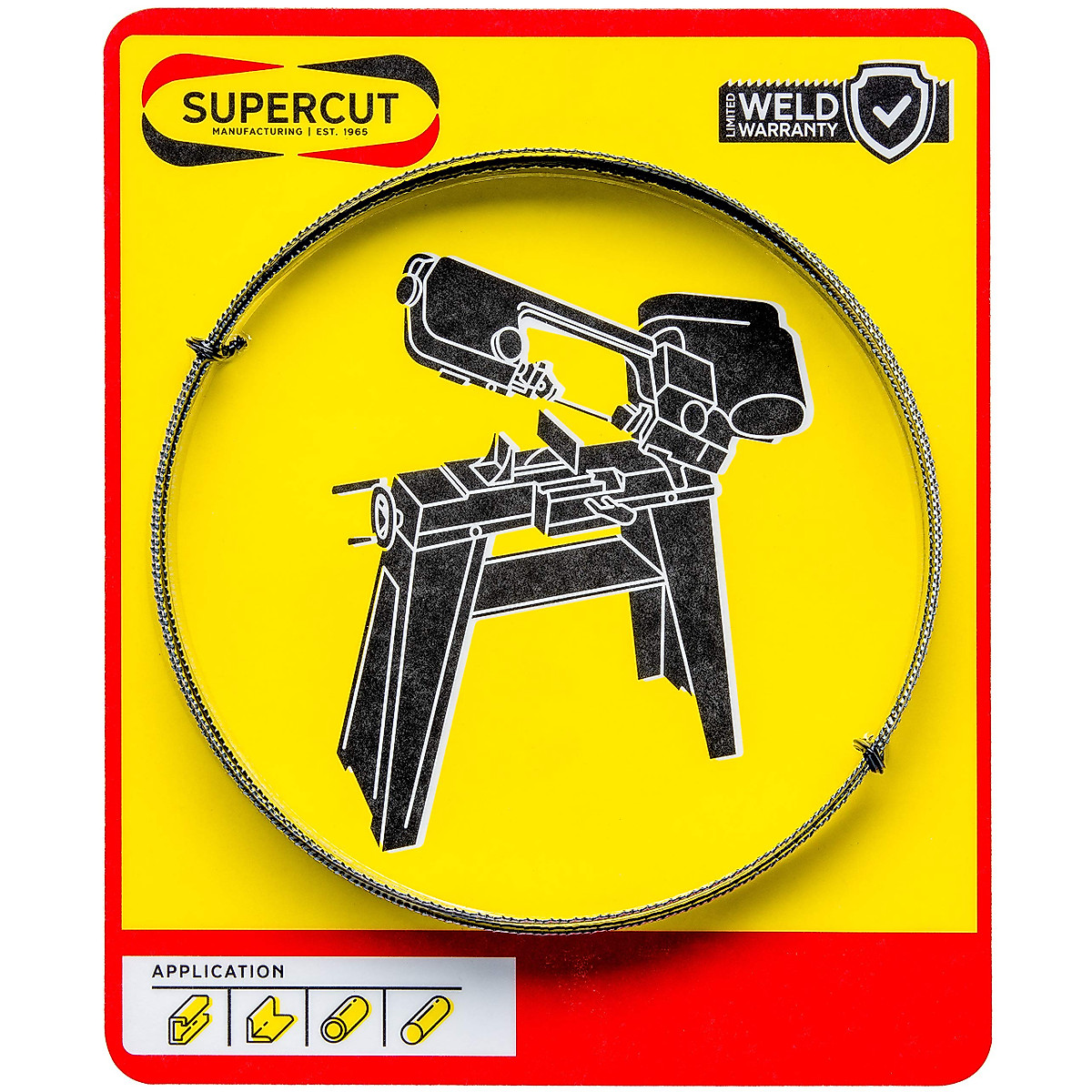 Supercut 64 1/2-inch X 1/2-inch X.025-inch, 18 TPI Carbon Tool Steel Bandsaw Blade (USA Made) for Cutting Mild Steel, Wood, and Other Materials