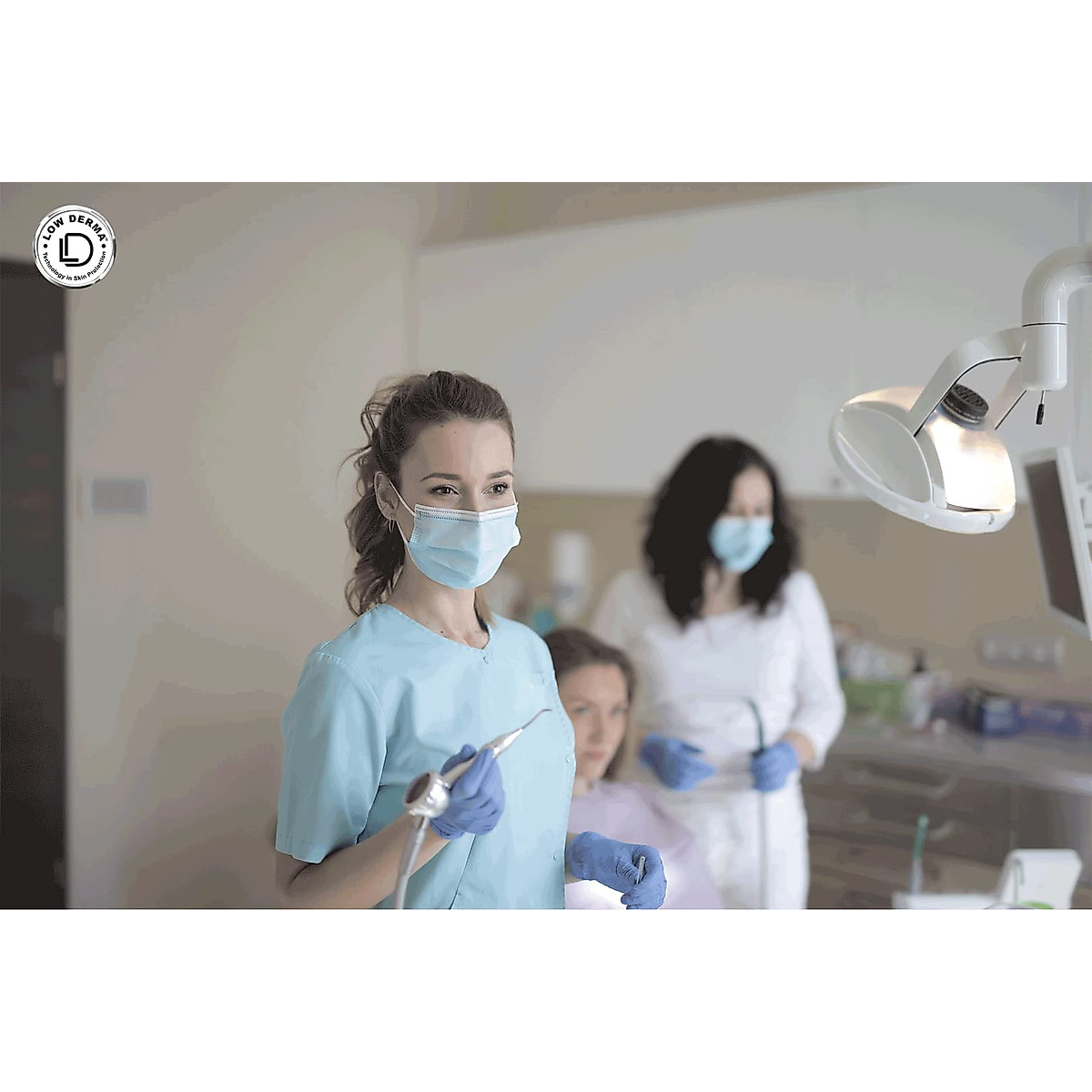 TRICARE MEDICAL Disposable Nitrile Exam Gloves, Latex-free, Powder-free, 4.3 Mil, Deep Blue, Box of 100, Medium