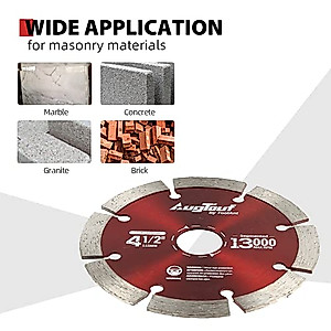 4-1/2" Diamond Blade, Segmented Diamond Saw Blade for Porcelain, Tile, Brick, Granite and Concrete (4.5"-3pcs)