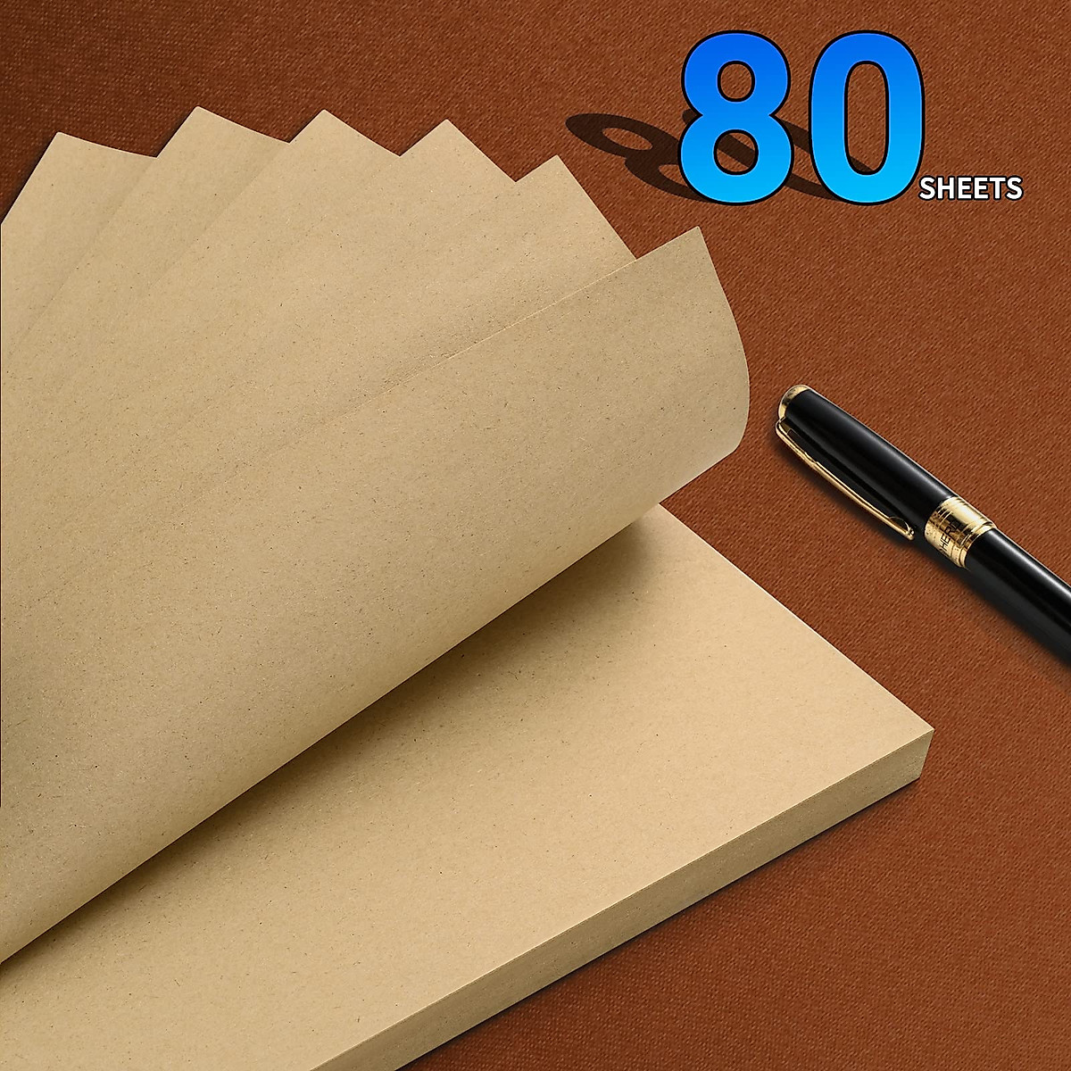 A6 Blank Vintage Refillable Paper, Retro A6 Binder Refills Paper for 6-Ring Binders Planner Traveller Journal Notebook Dairy, Blank Filler Paper, 80 Sheets 160 Pages, Blank