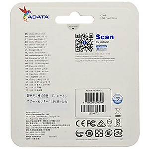 A-DATA TECHNOLOGY C008 16GB USB 2.0 Retractable Capless Flash Drive, Black/ Red (AC008-16G-RKD)