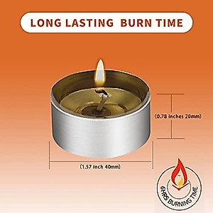 AlterEgo Unscented Tea Lights - 100 Pack Tealight Candles - 6+ Hour Burn Time - Clean-Burning White Palm Votive Smokeless Tealights Candles for Home, Shabbat & Anniversaries (100Pack)