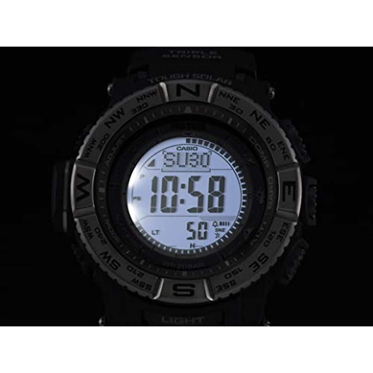 Casio Men's Pro Trek PRW-3500-1CR Solar Powered Atomic Resin Digital Watch