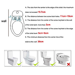Hot&Cold Fresh Water Spray Bidet - APENCHREN Left Hand Bidet Toilet Seat Attachment with Self-Cleaning Nozzles, Water Pressure Control, Non Electric