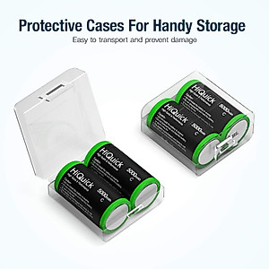 HiQuick C Rechargeable Batteries 5000mAh - 1.2V Ni-MH High Capacity C Size Batteries(Pack of 4)