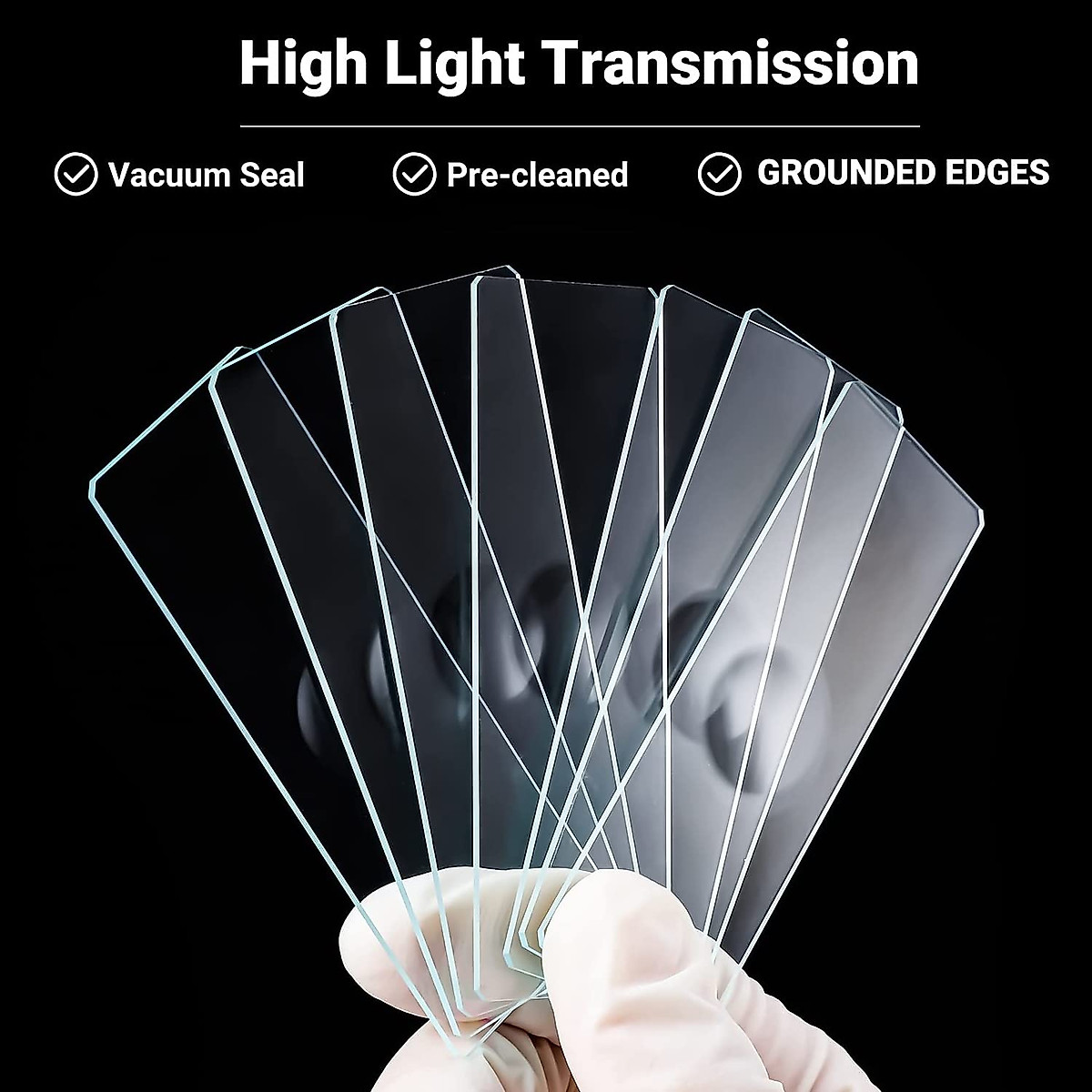 creahub Microscope Slides Concave, Single concave 50pcs Glass Slide with Single Depression for Wet Specimen, Concave Slides, Lab Sample Observe, Gift for Kids