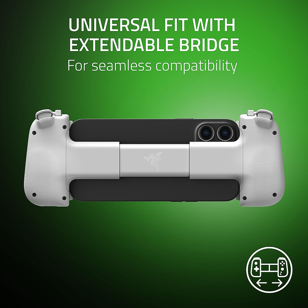 Razer Kishi V2 Mobile Gaming Controller for iPhone (Lightning) Xbox Edition: Console Quality Controls - Universal Fit - Stream PC & Xbox Games - Free Nexus App - 1 Month Xbox Game Pass Incl. - White