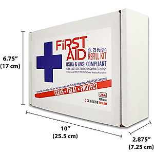 OSHA & ANSI First Aid Kit Refill/Upgrade, 25 Person, 78 Pieces, ANSI 2021 Class A for Office, Business, Home or car Boxes and cabinets: Fill Your kit or use to Upgrade to Current regulations