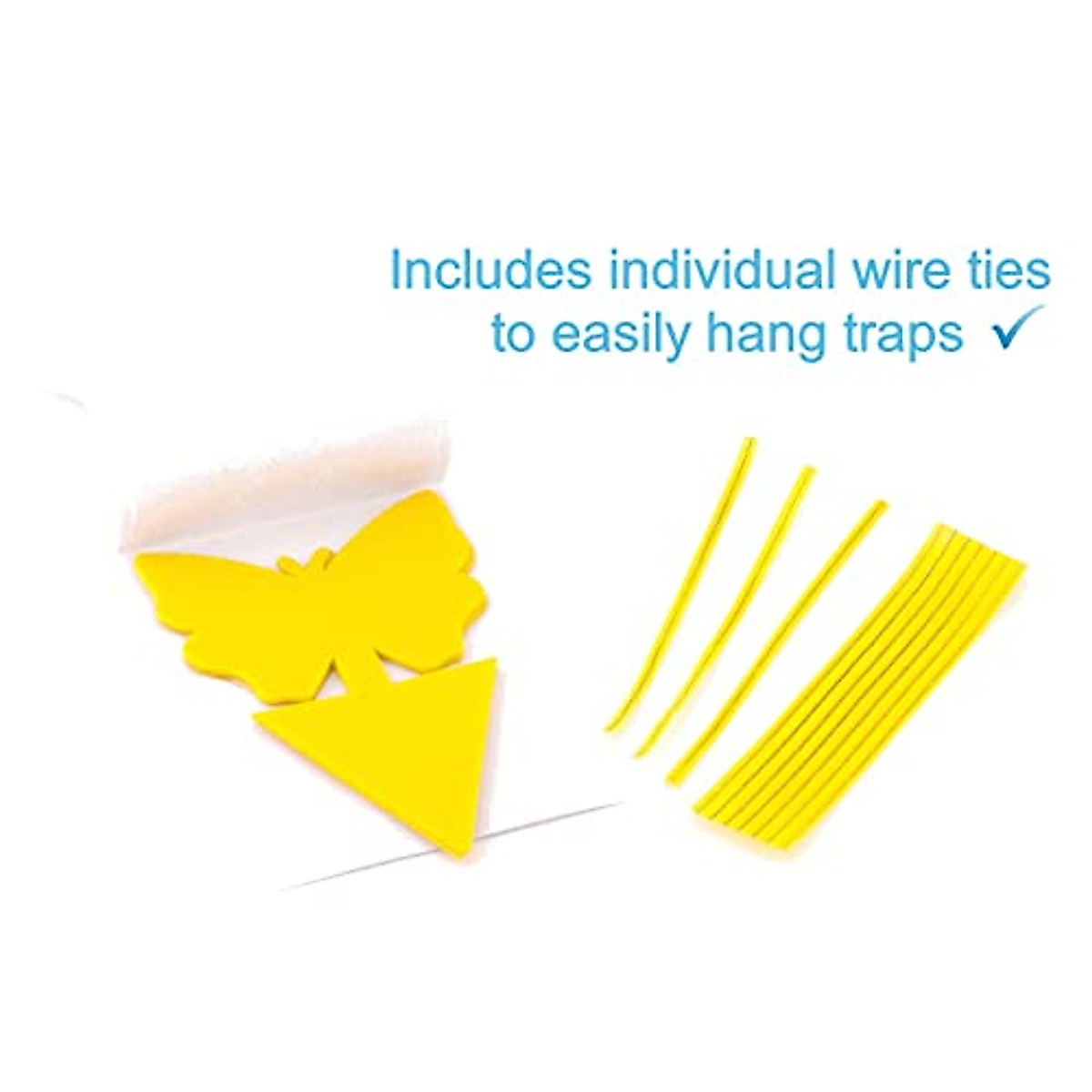 21C 21 Century Solutions Yellow Dual Sticky Fly Traps 10-Pack for Gnat Whiteflies Fungus Gnats Flying Insects - Houseplant Disposable Glue Trappers Save a Garden Butterfly Shape