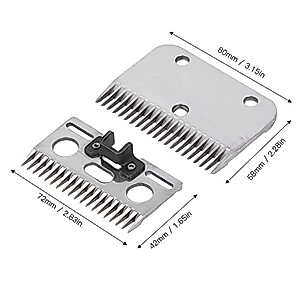 FTVOGUE 2Pcs 21 Teeth Horsehair Scissors Blade New Electric Scissors Blade