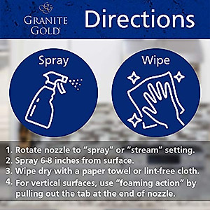 Granite Gold Daily Cleaner Refill Streak-Free Cleaning for Granite, Marble, Travertine, Quartz, Natural Stone Countertops, and Floors, 64 Fluid Ounces, 1-Pack