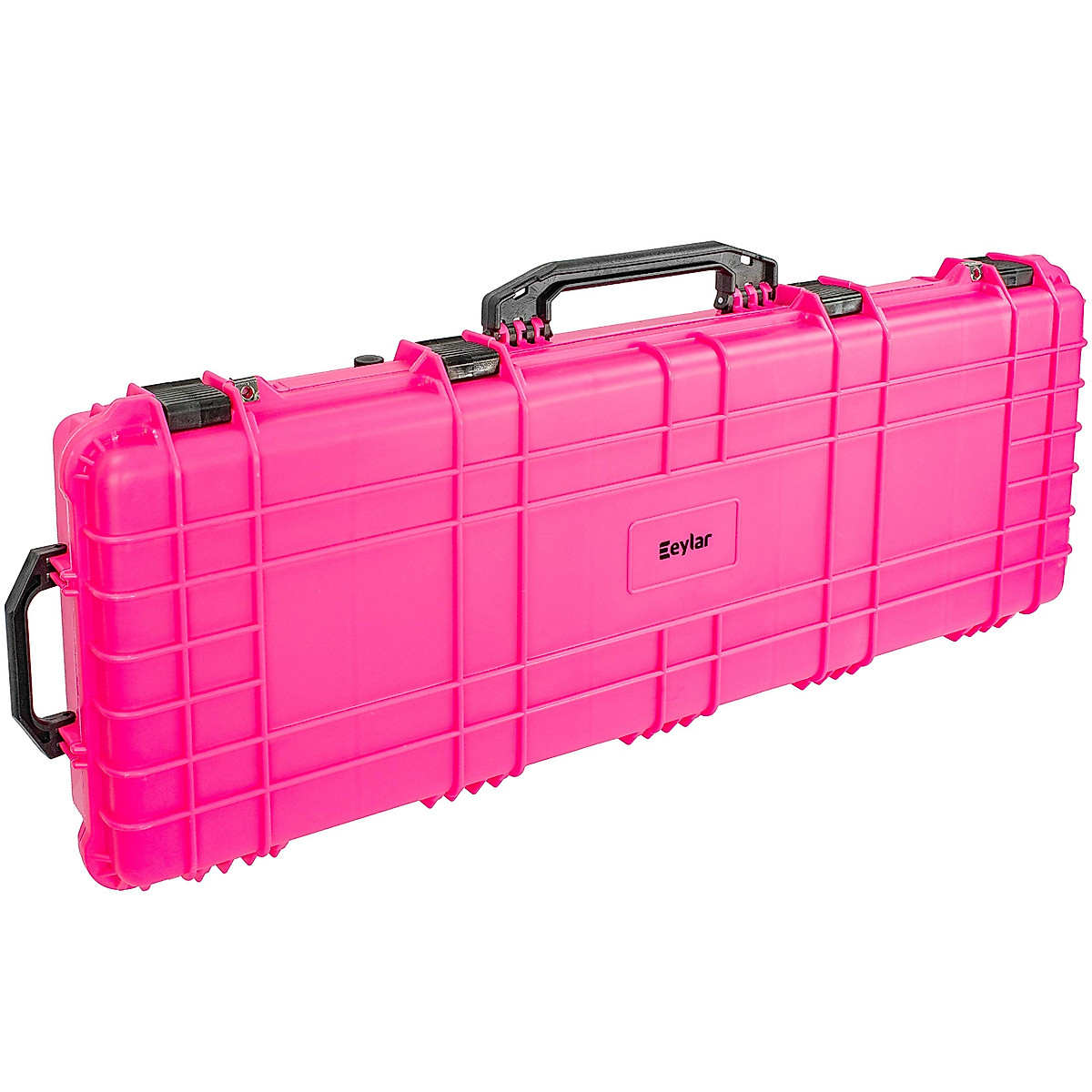 Eylar 38" Inch Protective Roller Rifle Hard Case with Foam, Waterproof & Crushproof, Two Rifles Or Multiple Guns, Pressure Valve with Lockable Fittings Pink