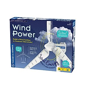 Thames & Kosmos Wind Power V4.0 STEM Experiment Kit | Build a 3ft Wind Turbine to Generate Electricity | Learn about Renewable Energy & Power a Small Model Car | Weatherproof for Outdoor Use
