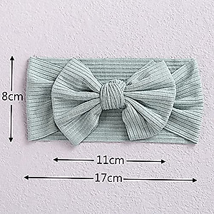 Mookiraer Baby Girls Headbands with Bows Handmade Hair Accessories Stretchy Hairbands for Newborn Infant Toddler Baby Essentials (Figure 10pcs)