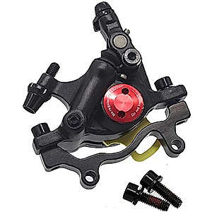 1 Pair Front & Rear HB-100 MTB Bike Hydraulic Disc Brake Calipers Aluminum Alloy Mountain Bike Road Bicycle Line Pulling Brake Clamp (Color : Black, Size : Front+Rear)
