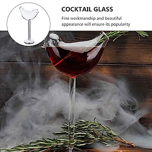 Hemoton 4Pcs Cocktail Glass, 5 OZ Clear Wine Glasses, Bird Glasses Drinking Bird Shaped Cocktail Wine Glass, Unique Champagne Coupe Glass Martini Goblet Cups, for Christmas and New Year Decor
