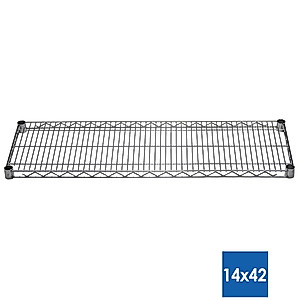 Shelving Inc. 14" d x 42" w x 54" h Chrome Wire Shelving with 4 Tier Shelves, Weight Capacity 800lbs Per Shelf