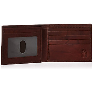 Steve Madden Men's RFID Leather Wallet Gift Set With Key Fob Billfold, Brown 2, One Size US