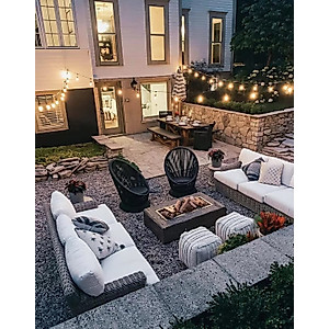 Joursdela 96FT 2-PACK outdoor string light 30 Incandesent edison string light ST14 clear bulb linkable and dimmable for patio, bistro garden Christmas decor