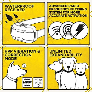Dogtra E-Fence 3500 In Ground Fence for Dogs Wireless Rechargeable Collar 40-Acre Vibration Outdoor Underground Wire Electric Dog Fence