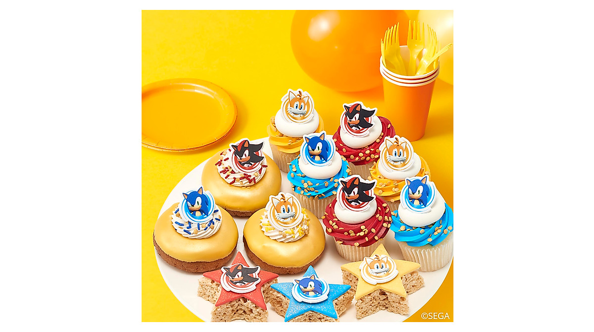 DecoPac Sonic the Hedgehog Cupcake Rings - 24 Pack