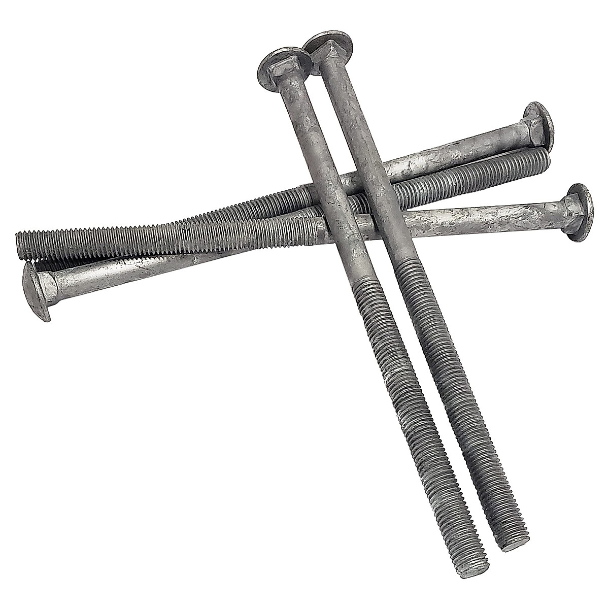 5/8" - 11 x 12 Carriage Bolt | Round Head | Hot Dip Galvanized | 10pcs Box