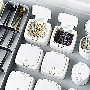 2pcs Mini Cotton Swab Storage Box Makeup Cotton Medicine Storage Organizer Container Bathroom Accessories Holders Dispensers Canisters