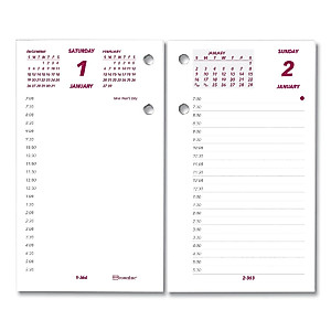 Brownline 2024 Daily Desk Calendar Refill, 12 Months, January to December, 6" x 3.5" (C2R-24)