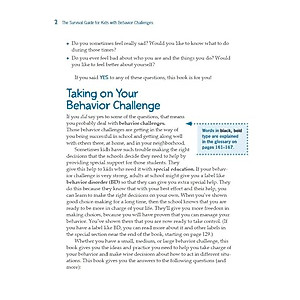 The Survival Guide for Kids With Behavior Challenges: How to Make Good Choices and Stay Out of Trouble (Survival Guides for Kids)