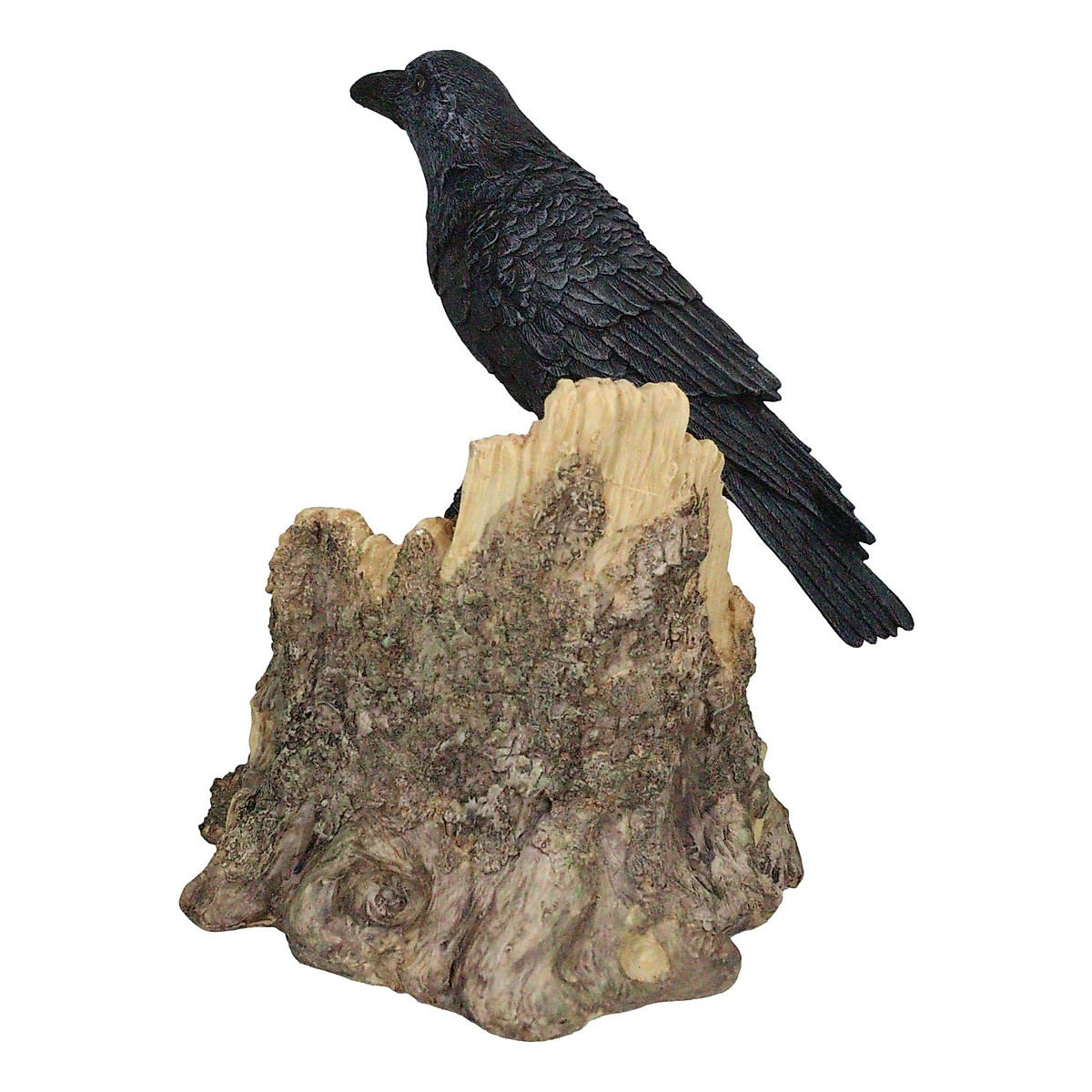 Ebros Gift Macabre Potion Raven Crow Perching On Tree Stump Wine Bottle Holder Figurine Mystical Halloween Kitchen Home Decor Statue Gothic Ravens Crows Edgar Poe Quoth The Raven Nevermore