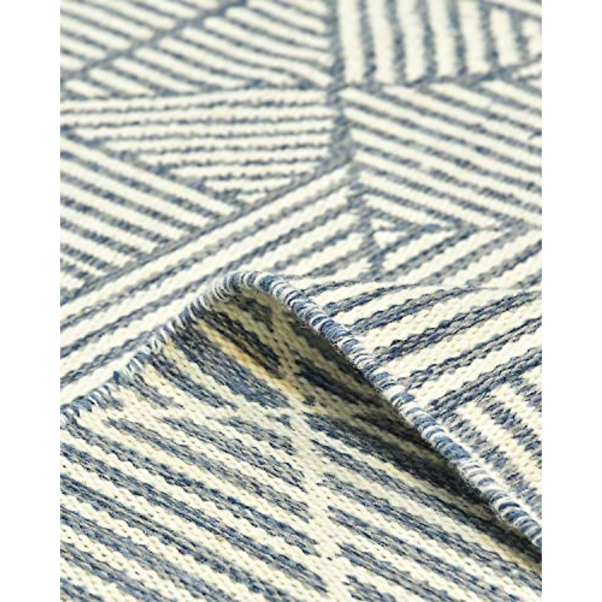 Solo Rugs Edra Contemporary Handmade Area Rug, 8' 0" x 10' 0", Denim