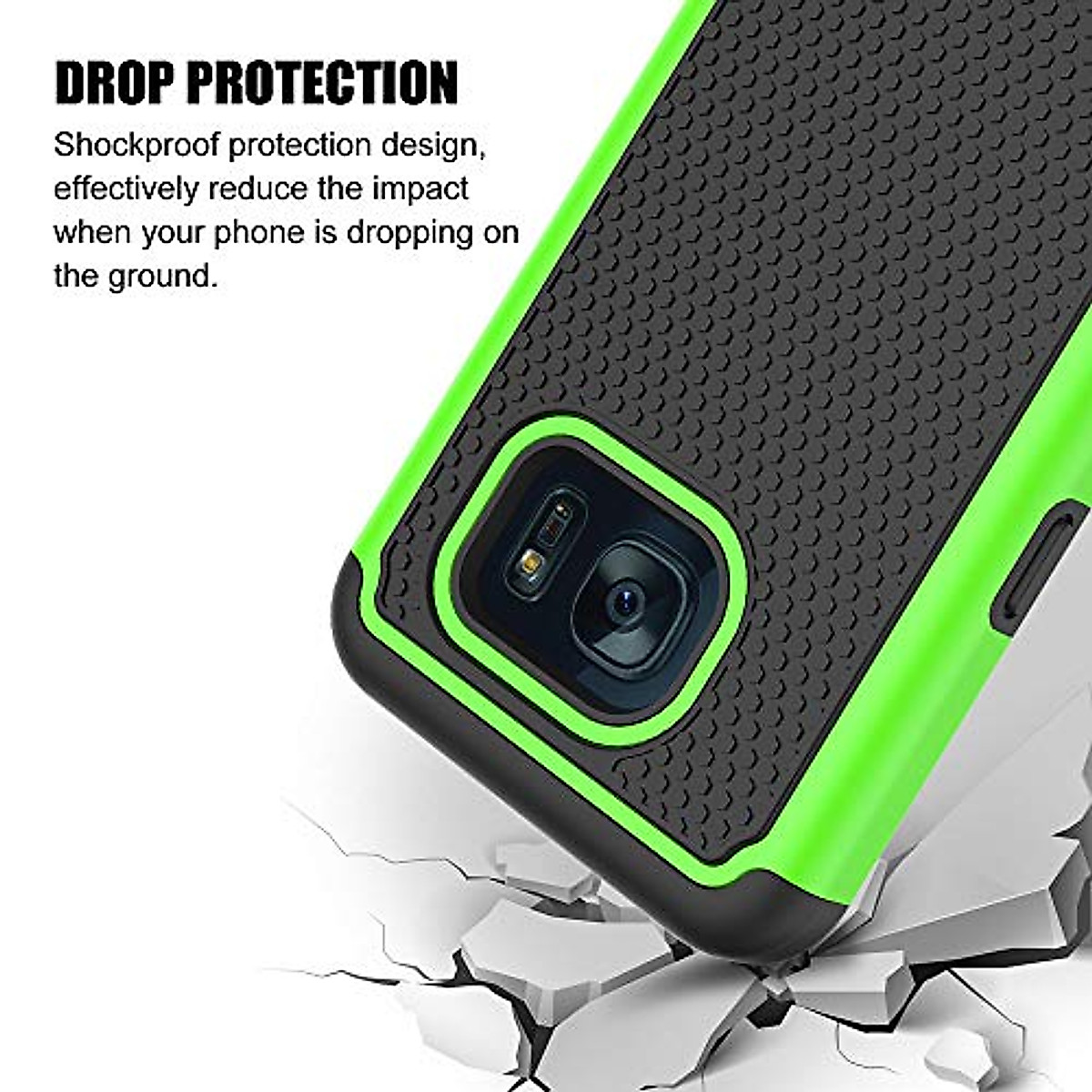 SYONER Galaxy S7 Case, [Shockproof] Defender Protective Phone Case Cover for Samsung Galaxy S7 (5.1", 2016) [Green]