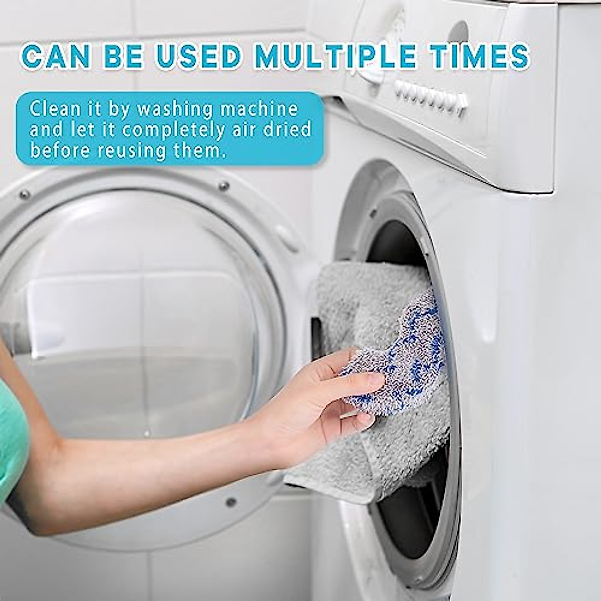 Jollsung 4 Pack Washable Mopping Pads for ECOVACS DEEBOT X1 Omni/ X1 Turbo / T10 Omni Vacuum Mop Replacement Pads Microfiber Mop Cloths