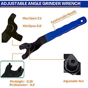 Angle Grinder Wrench Angle Grinder Nut 2PCS Grinder Flange Nut 5/8-11 Grinder Nuts Compatible with Dewalt Milwaukee Makita Bosch Ryobi Black Decker Grinder Parts …
