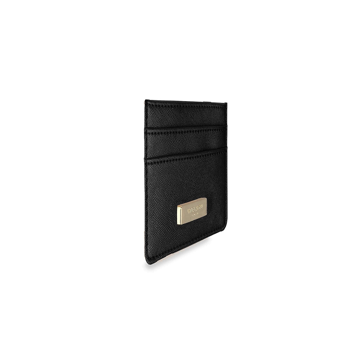 KATIE LOXTON Mega Bucks on Black Womens Small Vegan Leather Card Holder Wallet