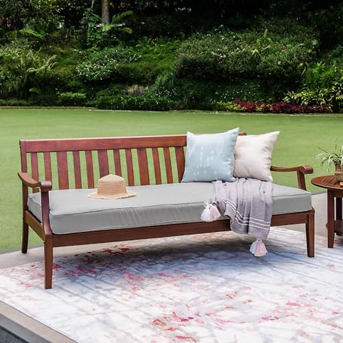 Cambridge Casual Solid Wood Como Daybed, Natural Brown/Oyster