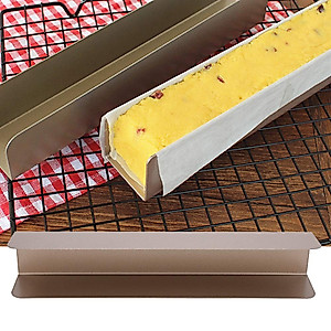 MAGT U Shaped Biscuits Mold, Carbon Steel Durable Non Stick U Shaped Rectangular Cranberry Cookies Baking Mold Kitchen Tools (Long Type)