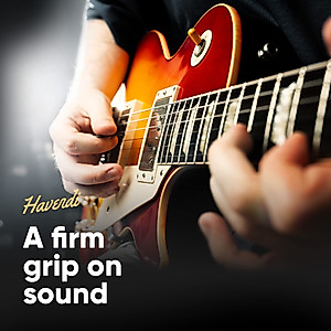 HAVENDI® Guitar Strings electric guitar - brilliant sound quality strings made of steel for electric guitar coated with nickel (6 string set) incl. 3 picks