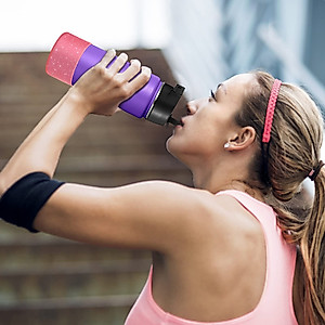 WUQID Protective Bling Silicone Boot Sleeve, Compatible with Stanley Tumbler 20-40oz & Hydro Flask Bottle 12oz-24oz, Glitter Reduces Dents Sleeve Cover for More Bottles/Tumblers Bottom of 2.83-2.95in