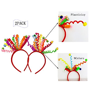 MNZYY 2 Pcs Funny Colorful Women Girls Headband Women Birthday Girl Sweet Princess Hair Band Hoop Party Decoration Dress 2 piece Set MNZYY 0