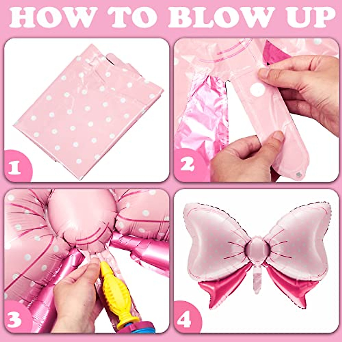 12 Pieces Burnouts or Bow Foil Balloons Black Car Wheel Balloons Gender Reveal Balloon Pink Polka Dots Bow Balloon Foil Balloons for Baby Shower Gender Reveal Wedding Birthday Party Decoration