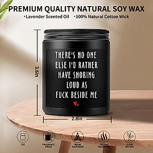 Valentines Day Gifts for Boyfriend from Girlfriend Love Candle Funny Gifts for Husband from Wife - 7 Oz Lavender Scented Soy Canle - Romantic Birthday Anniversary Presents for Him Men