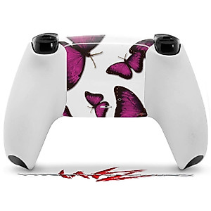 WraptorSkinz Skin Wrap compatible with Sony PS5 DualSense Controller Butterflies Purple (CONTROLLER NOT INCLUDED)