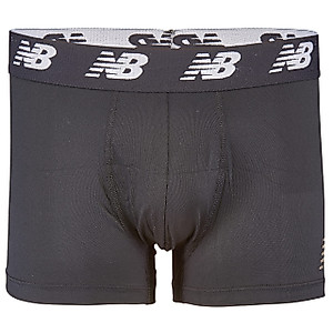 New Balance Men's 3" Premium Performance Trunks (3 Pack), Pigment/Pigment Woodgrain/Black, Medium