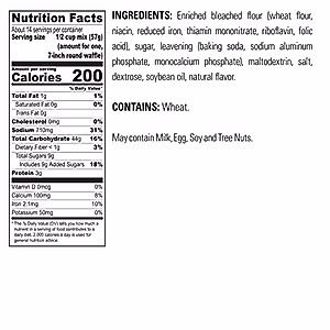 Krusteaz Light & Crispy Belgian Waffle Mix No Artificial Flavors, Colors, or Preservatives 28 Ounce (Pack of 2)